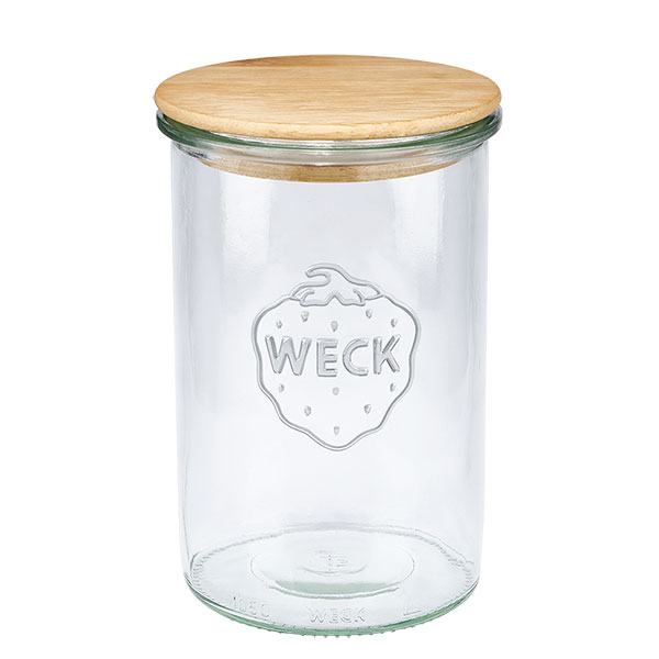 Weckglas - WECK Sturzglas 1000ml mit Holzdeckel